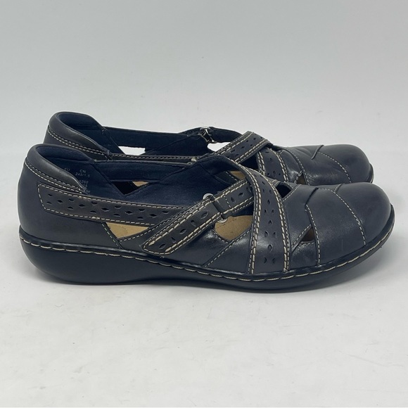 Clarks | Shoes | Clarks Ashland Spin Shoes Womens 8 M Blue Leather Hook ...